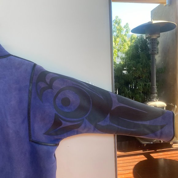 Betty David | Jackets & Coats | Betty David Custom Blue Painted ...